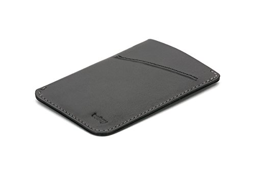 Bellroy Card Sleeve (Premium Leather Card Holder or Minimalist Wallet, Holds 2-8 Cards or Business Cards, Folded Note Storage) - Black