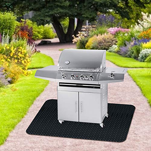 Fasmov 48 x 36 inches Grill Mat Grill and Garage Protective Mat, Protects Decks and Patios from Grease Splashes, PVC Flame Retardant Material