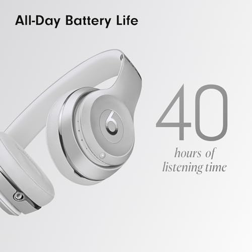 Beats Solo3 Wireless On-Ear Headphones - Apple W1 Headphone Chip, Class 1 Bluetooth, 40 Hours of Listening Time, Built-in Microphone - Silver