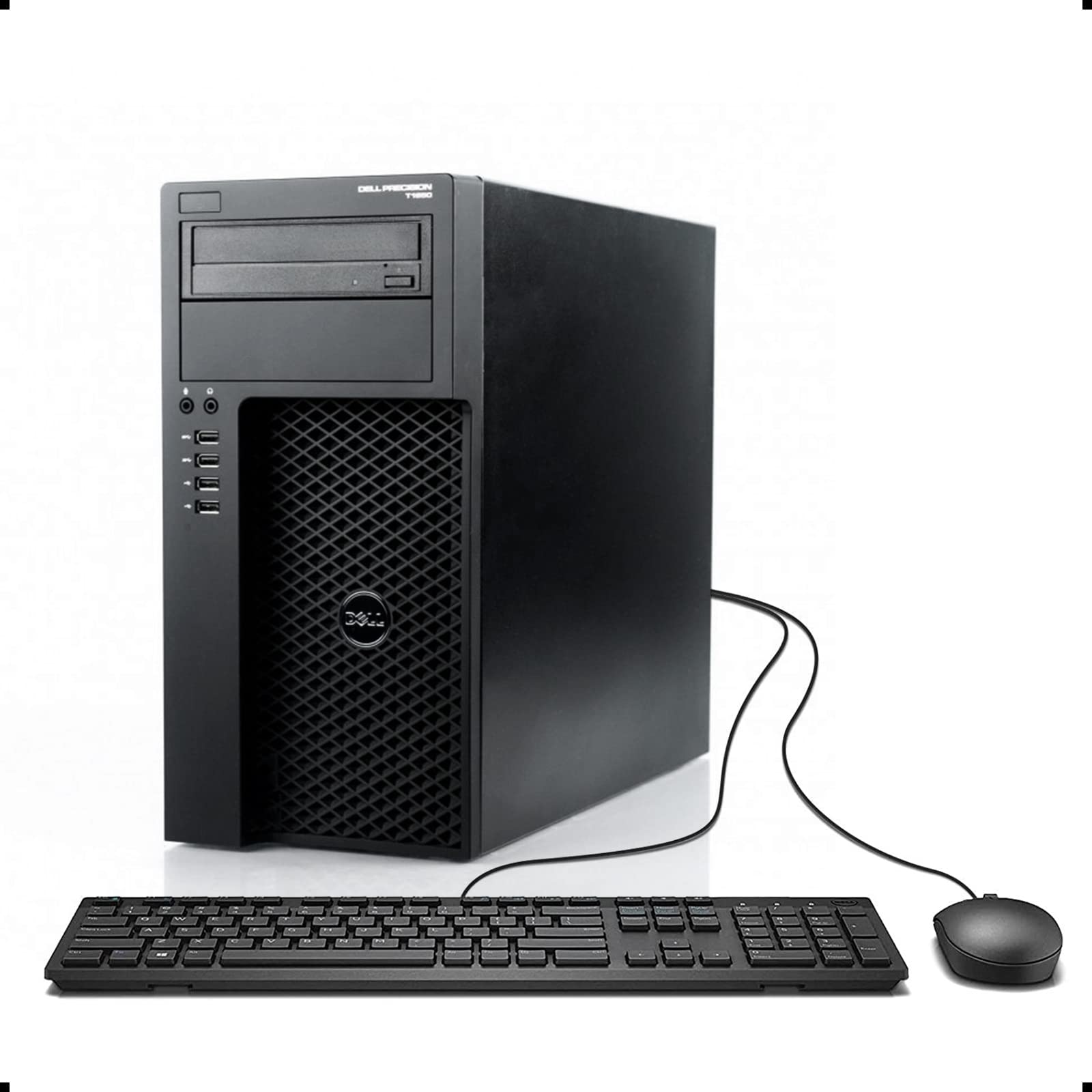 Dell Precision T1650 Tower Desktop Computer PC, Intel Quad Core i5-3470 up to 3.6GHz, 16G DDR3, 512G SSD, DVD, WiFi, BT, DP, VGA, Windows 10 Pro 64 Language Supports English/Spanish/French (Renewed)