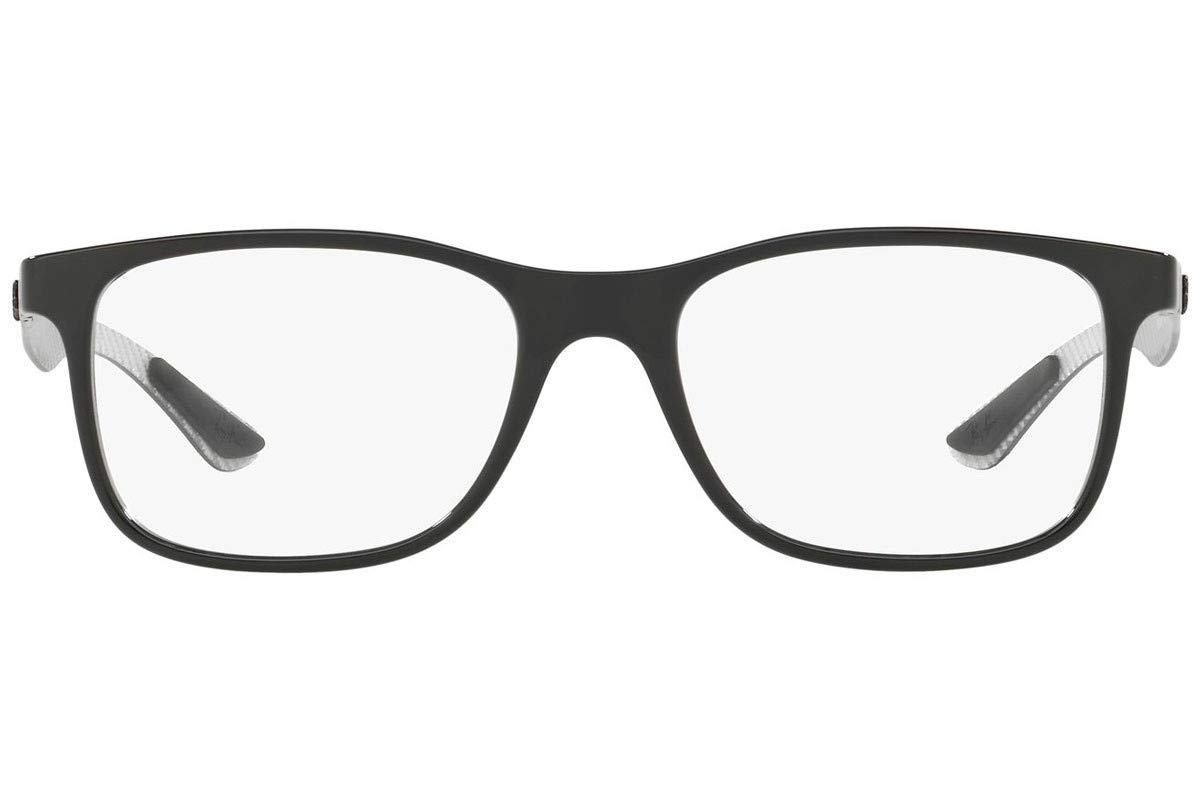 Ray-Ban RX8903 Square Prescription Eyeglass Frames, Black/Demo Lens, 55 mm