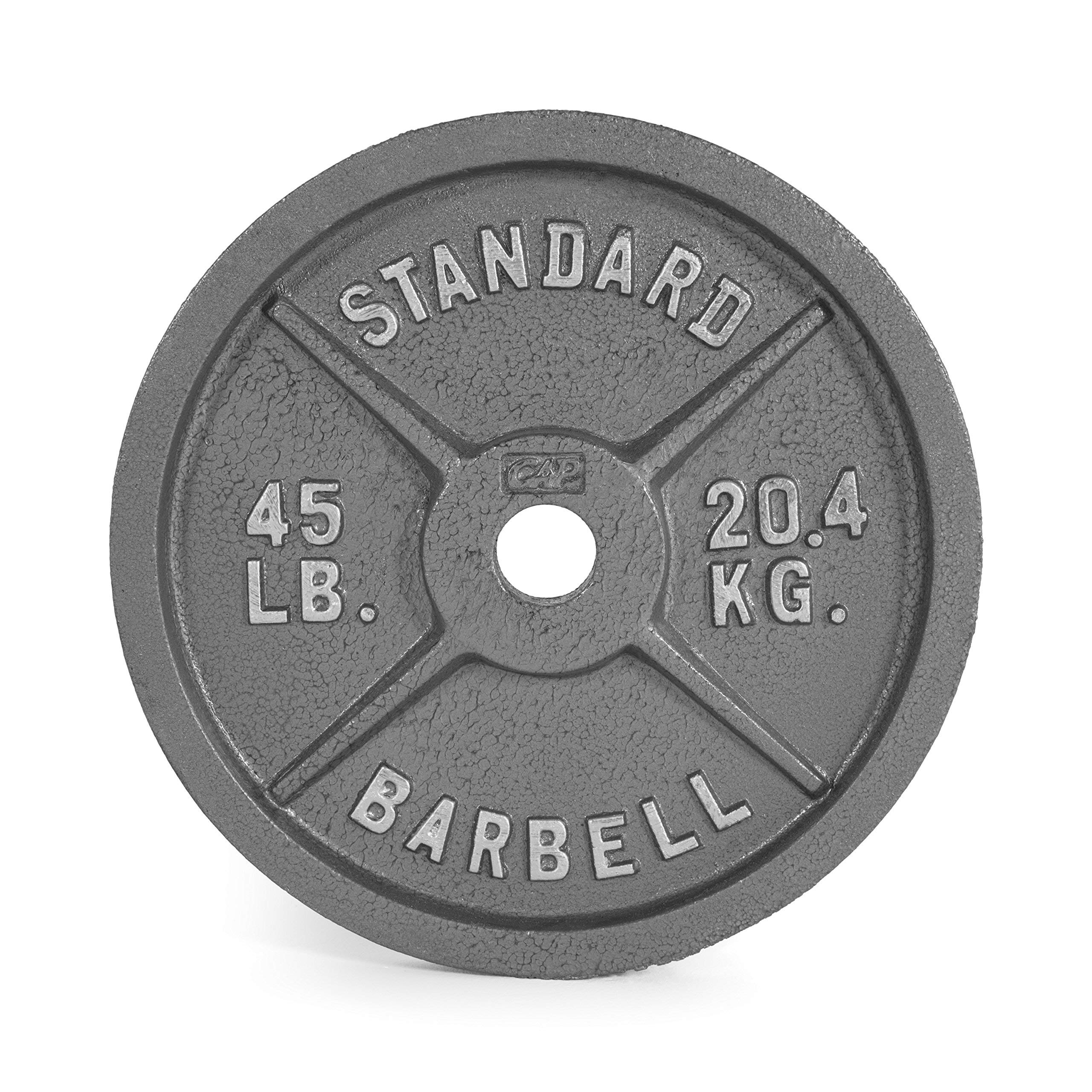 CAP Barbell Olympic 2-Inch Weight Plate, Gray