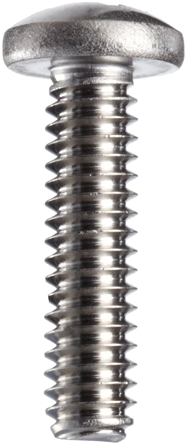 Small Parts Stainless Steel Machine Screw, Plain Finish, Pan Head, Phillips Drive, Meets ASME B18.6.3, 1/4" Length, Fully Threaded, #3-48 Threads (Pack of 100)