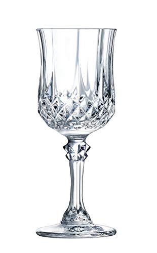 Cristal D'Arques Longchamp 2 Ounce Cordial Glass, Set of 6, 6 Count (Pack of 1), Clear