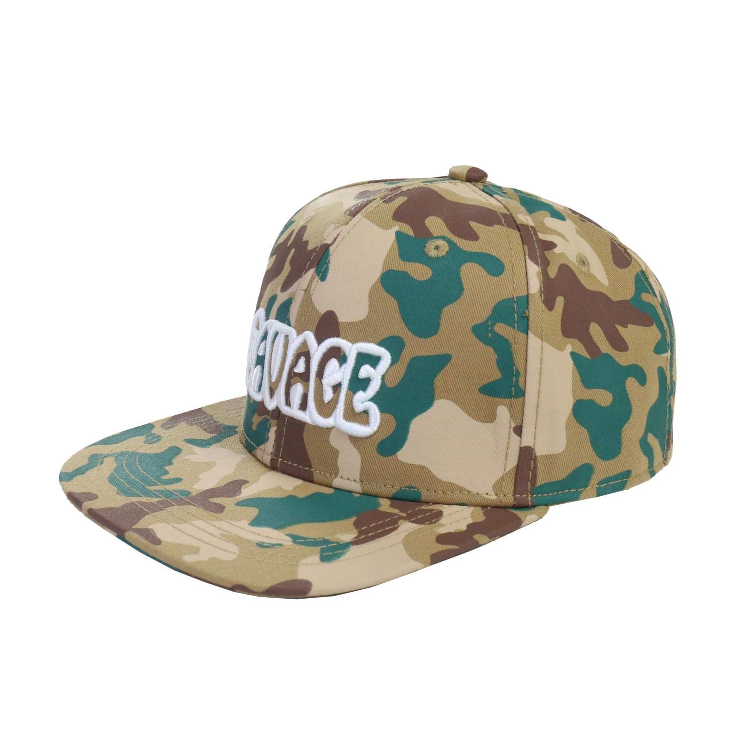 Beautiful Giant Men's Embroidered Six Panels Adjustable Hat Cap (Camo/Savage)