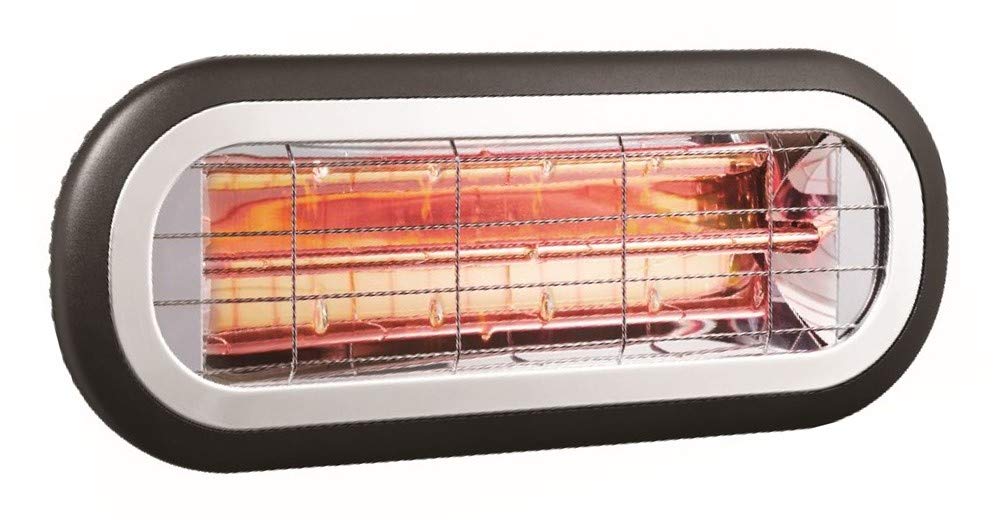 Dr Infrared Heater DR-222 Outdoor Patio Wall Mount Ceiling Carbon Infrared Heater, 1500W, Black