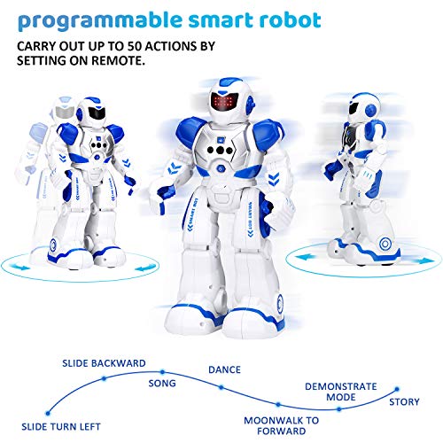 KingsDragon Robots Toy for Kids, RC Gesture Sensing Toy, Interactive Walking Singing Dancing Robot Birthday Gift Presents for Boys Girls Age 3 4 5 7 8 9 Years Old