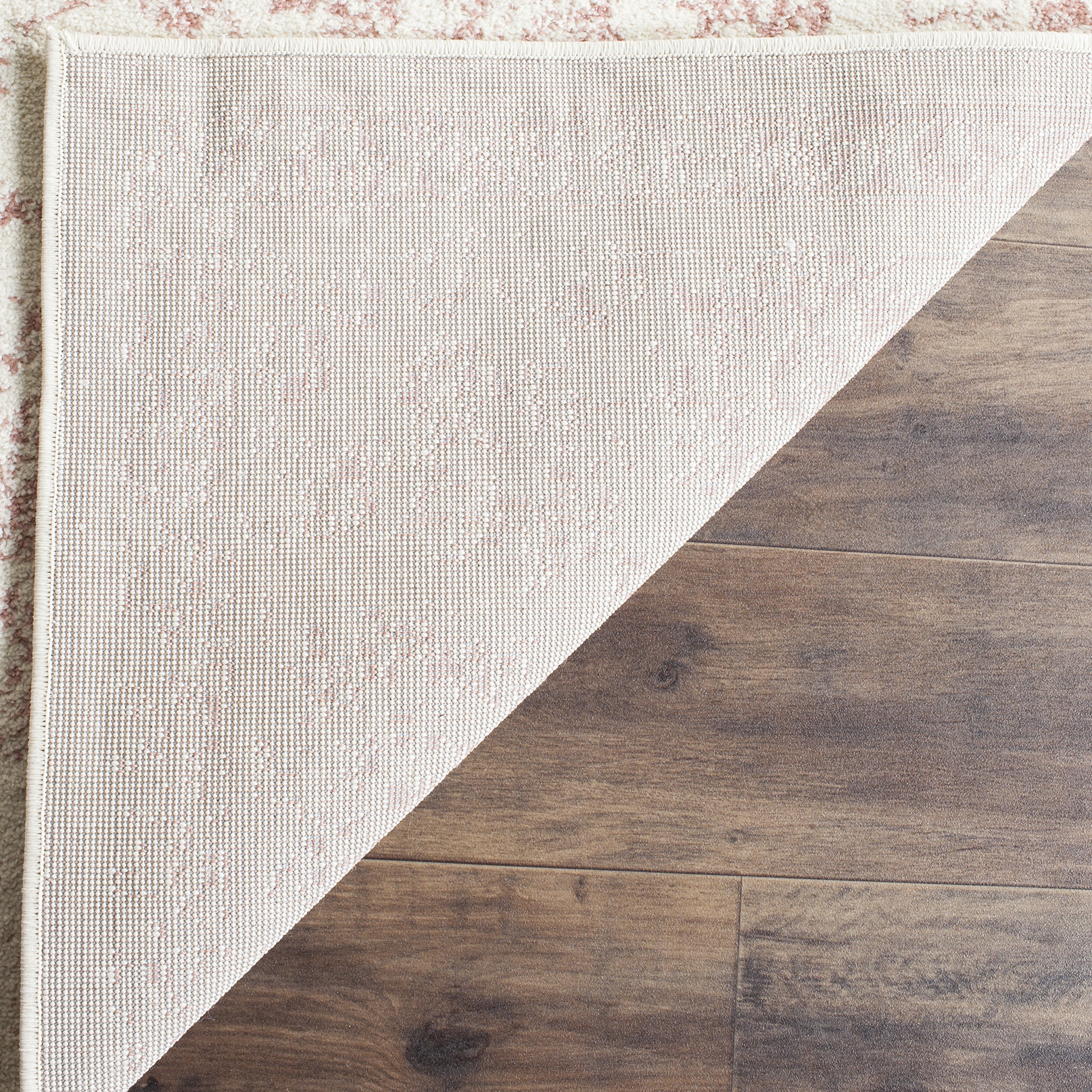 SAFAVIEH Adirondack Collection 7' Square Ivory / Rose ADR109H Oriental Distressed Non-Shedding Living Room Bedroom Dining Home Office Area Rug