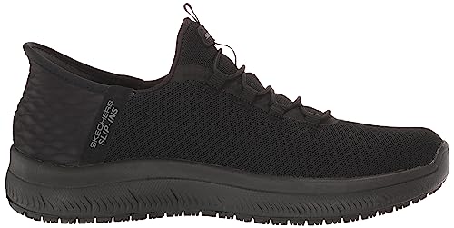 Skechers Women's Hands Free Slip-Ins Summits SR Food Service Shoe, BBK, 7.5 Wide