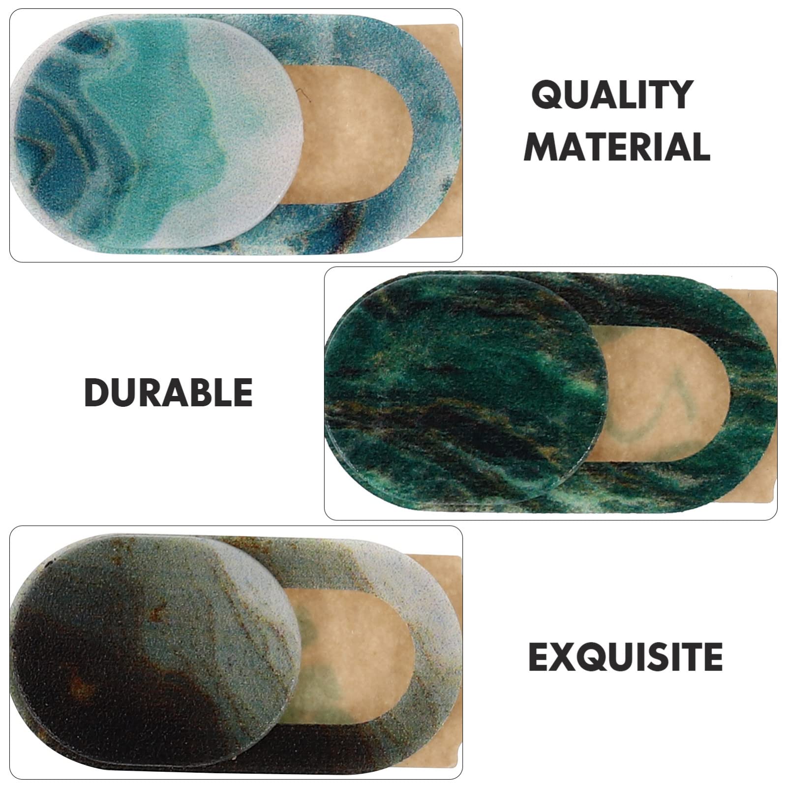 Hemobllo Webcam Cover - 6 Pcs Marble Laptop Camera Cover Slide Camera Blocker Web Cam Cover Sliders for Computer Cell Phone PC Tablet Notebook