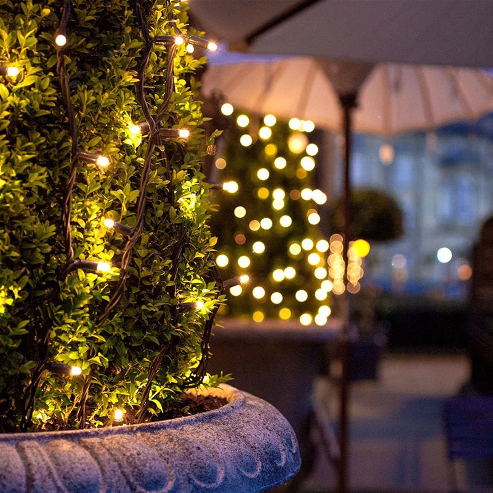 Outdoor lights Outdoor Waterproof Solar Led Tree Small Lanterns Home Decoration Courtyard Balcony Garden Colorful Flashing Lights String Lights (Size : Colorful8 mode 100 lights 17 meters)