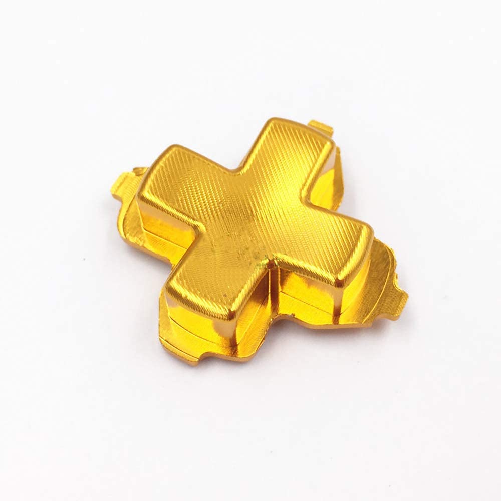 Replacement Aluminum Alloy D-Pad Dpad Key Button Metal Direction Button for Xbox One Cross Button (Gold)