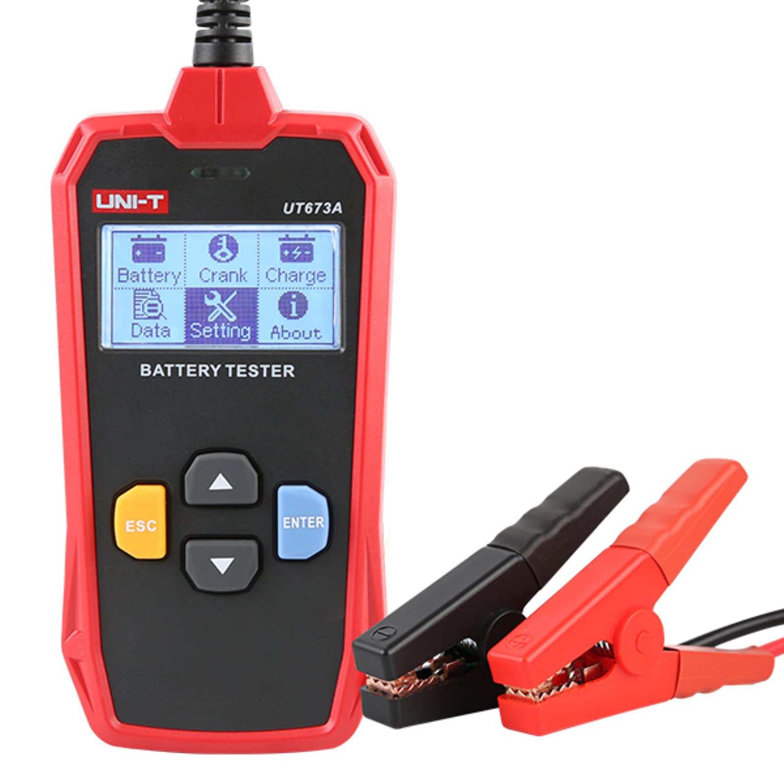 Car Battery Tester Analyzer12V,Load Tester,AGM Battery Measurement,Car,Motorcycle,Truck,Marine Charging System Test,40-2000 CCA,UT673A