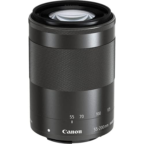 Canon EOS M200 Mirrorless Camera with 15-45mm and 55-200mm Lenses (Black) (3699C009) + 64GB Card + Charger + LPE12 Battery + Card Reader + Corel Photo Software + Case + More (Renewed)