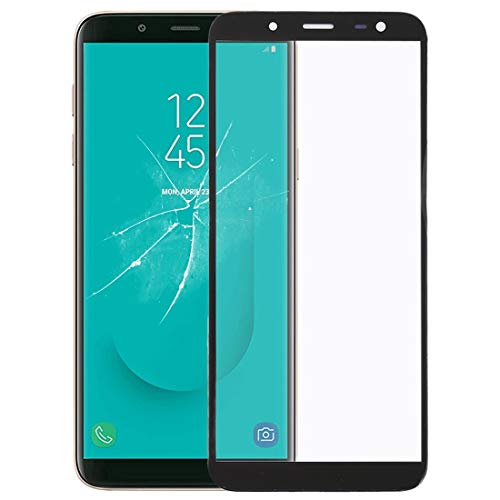 Outer Glass Front Glass Replacement for Galaxy J6, J600F / DS, J600G / DS (Black) (Colour: Black)