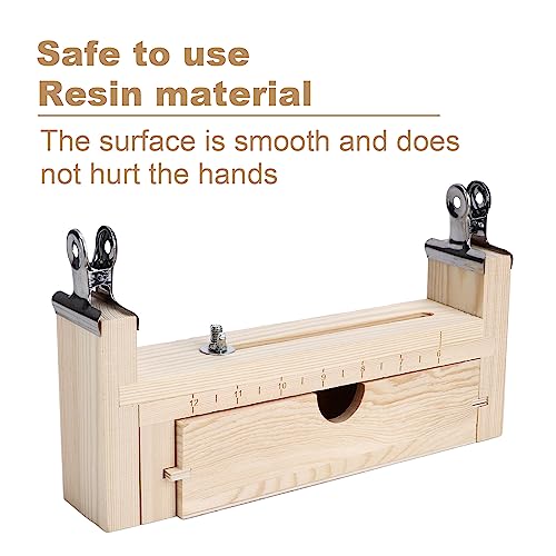 Homepatche Bracelet Maker Rack,Adjustable Length Wood Bracelet Jig with Drawer 2 Clamp,Hand Knitting Wooden Frame Weaving Craft Tool Kit for DIY Decoration