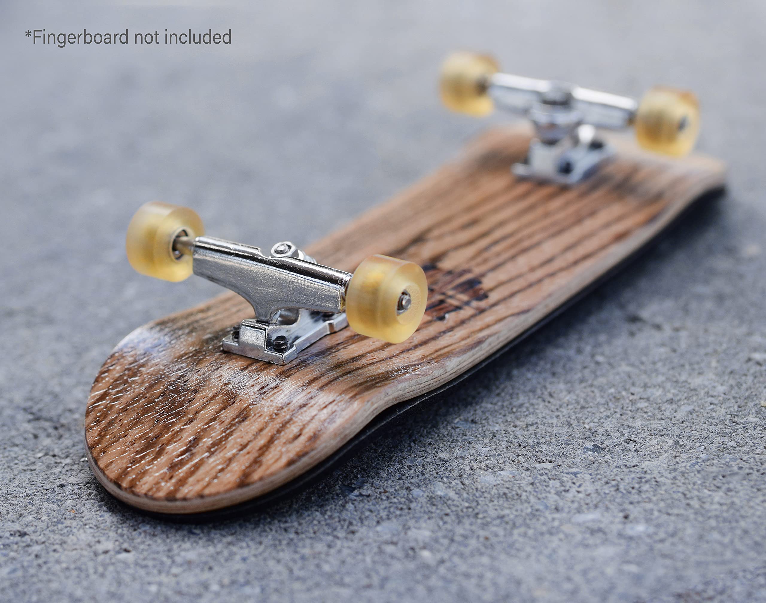 Teak Tuning Apex 61D Urethane Fingerboard Wheels - New Street Shape, 7.7mm Diameter - Ultra Spin Bearings - Made in The USA - Honey Colorway