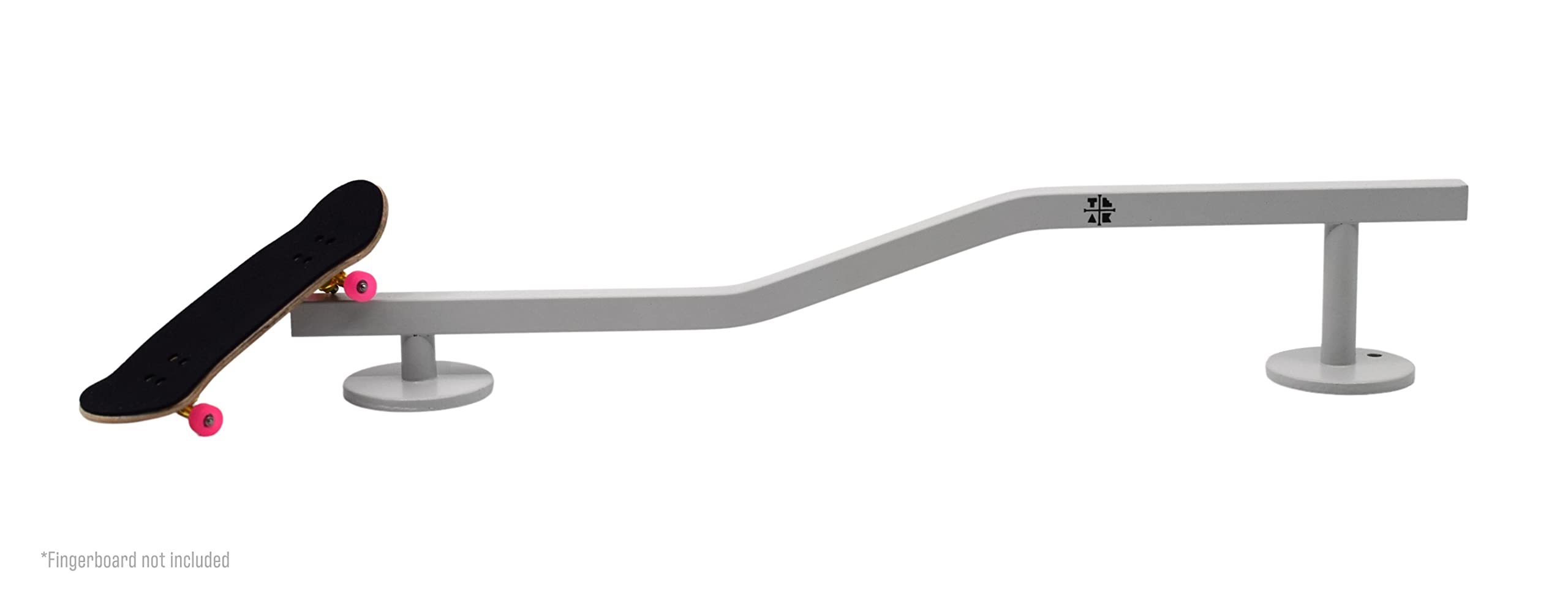 Teak Tuning Square, Bi-Level Fingerboard Rail, 12" - Custom Designed Premium Solid Steel, Matte Powder Coated Finish in Grey Mist - Superior Non-Slip Foam Feet