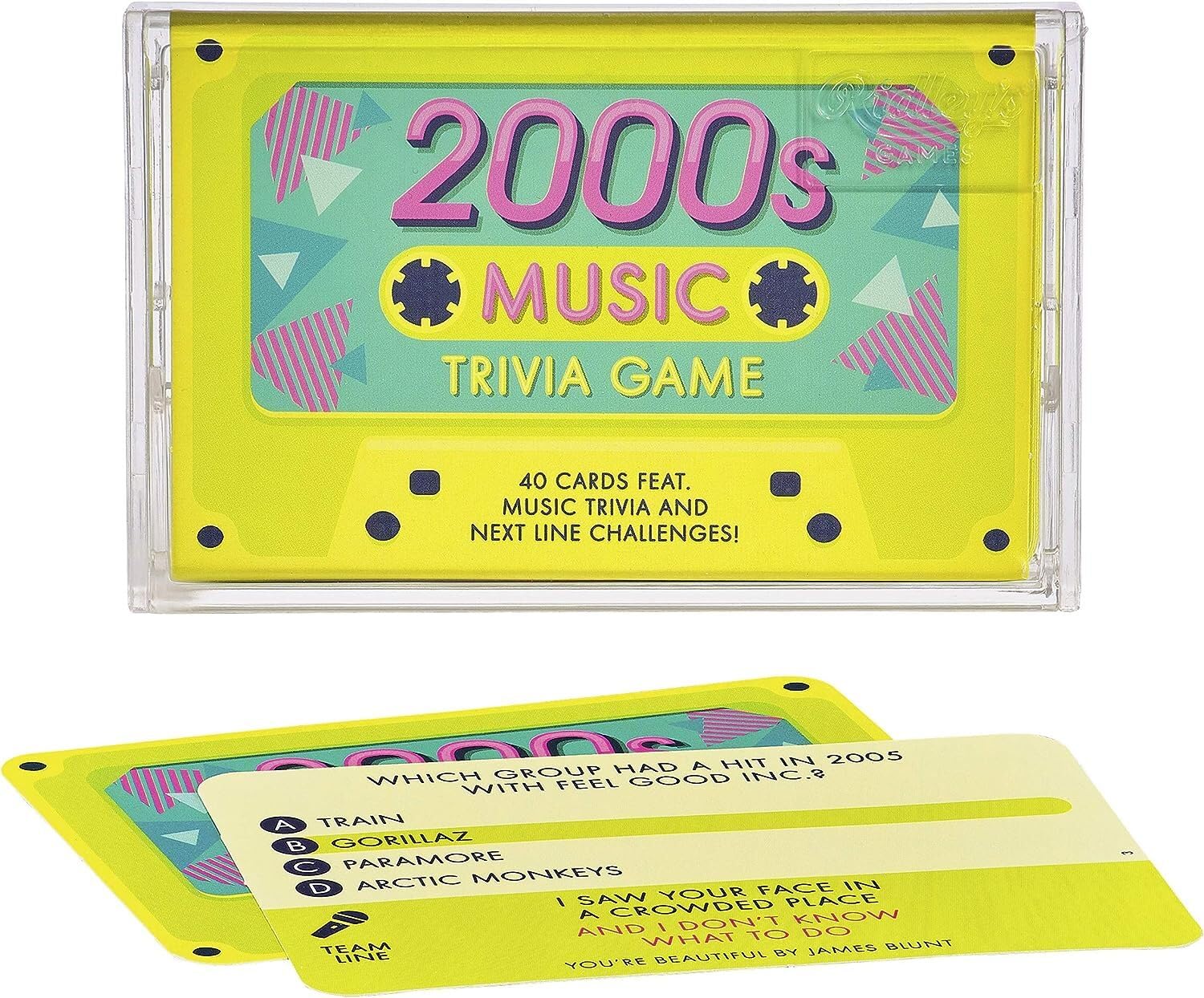 Ridley’s 2000s Music Trivia Card Game – Quiz Game for Adults and Kids – 2+ Players – Includes 40 Cards with Unique Questions – Fun Family Game – Makes a Great Gift