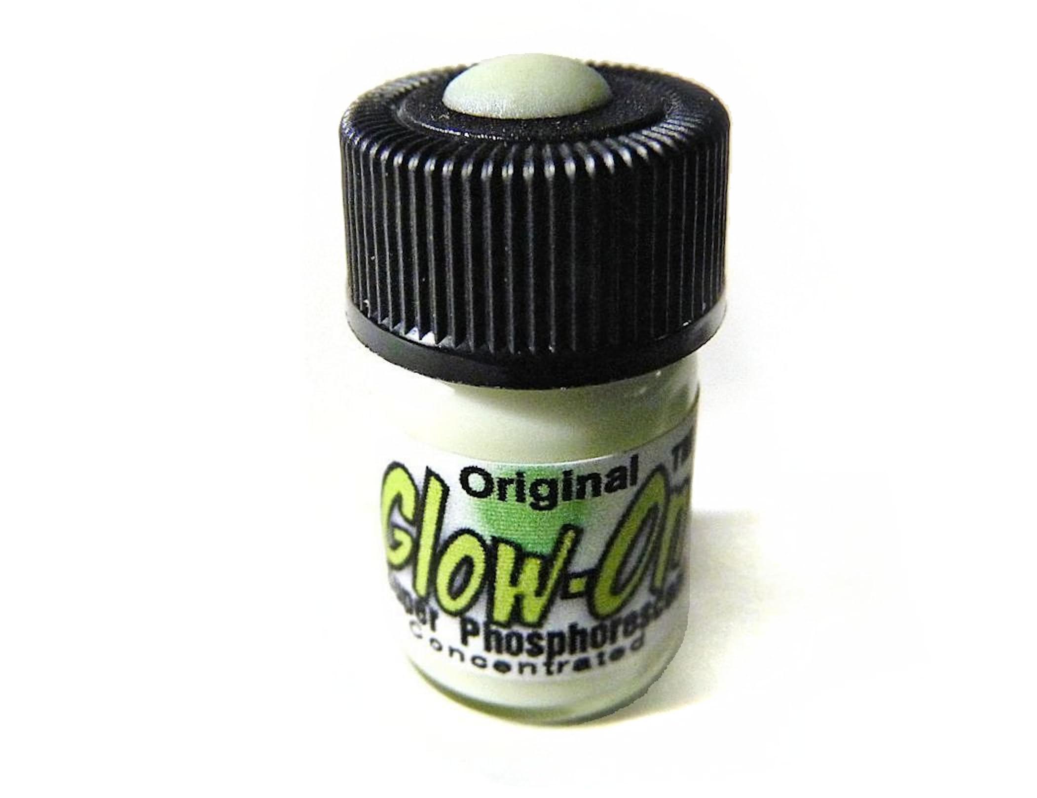 Glow-On Original, Original White Day Color and Green Glow. Gun Night Sights Paint, Small 2.3 ml vial. Concentrated Bright, Long Lasting Glow.
