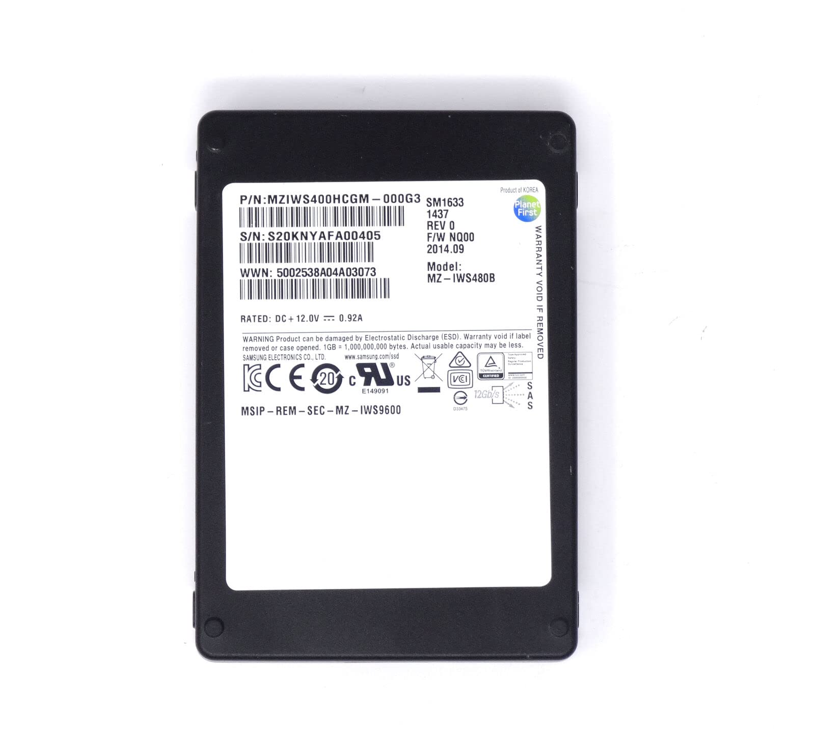 Ebid-Dealz Replacement for 400Gb SAS 2.5-inch 6.0 Gbps Solid State Drive Samsung SM1633 Series MZIWS400HCGM-000G3