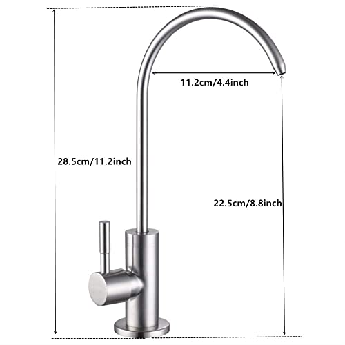 Drinking Water Filter Faucet Stainless Steel Brushed Nickel Kitchen Bar Sink,Lead-Free Modern Water Filter Faucet