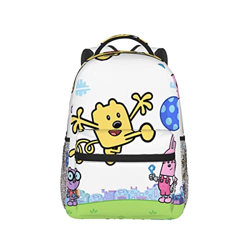 KOVOS Wow! Wow! Anime Wubbzy! Laptop Bag Cartoon Backpack Casual Travel Backpacks Daypack For Men Women
