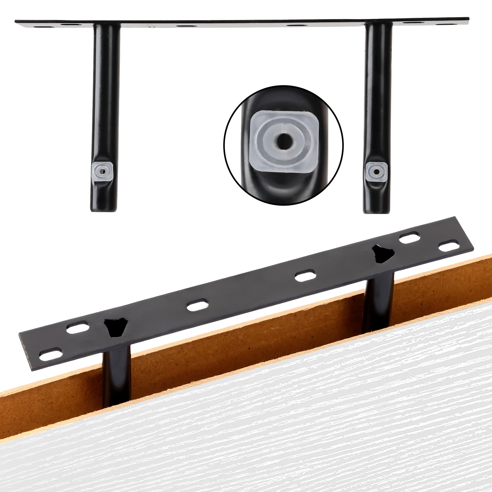 Fixwal Bathroom Floating Shelves, 4+1 Tier 15.7in Rustic Wood Wall Shelf Over Toilet with Invisible Brackets, Farmhouse Wall Decor (Gray)