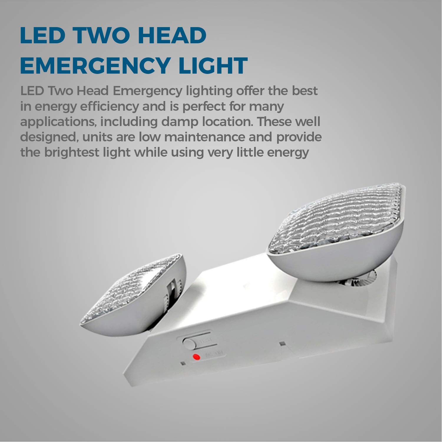 Ciata 2 Pack Led Emergency Lights with Battery Backup, for Home Power Failure, Hardwired with Adjustable Heads, Backup Battery, Emergency Lights for Business, Indoor Emergency Lights