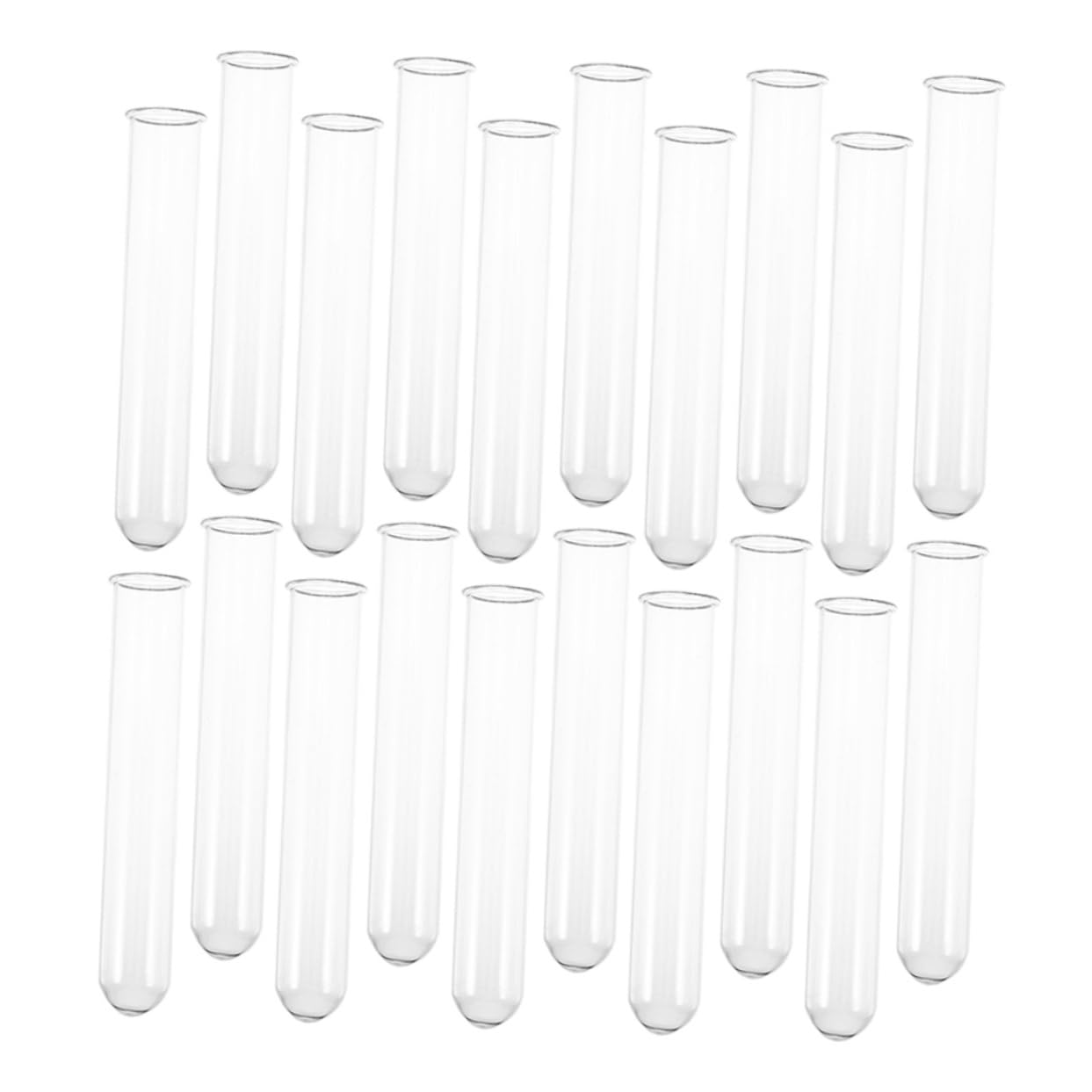 Gatuida 20pcs Crimp Test Tube Clear Tubes Scientific Experiments Test Tubes Small Vials Scientific Experiments Container Clear Test Vials Test Tubes for Experiments Storage Tubes Glass