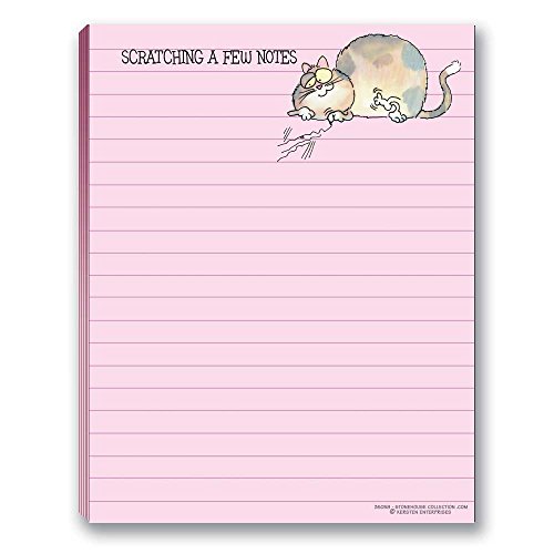 Stonehouse Collection Cat Notepads - 4 Assorted Funny Cat Note Pads - USA Made (Cat)