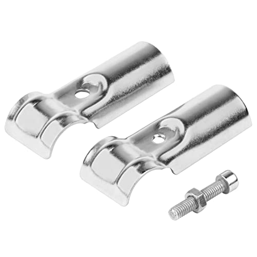 eoere 10 Sets 1" x 1" O.D. T Pipe Clamp Connector Chain Link Fence Clamp, Stainless Steel Tee Chain Link Fence End Rails Clamps, Thickness 1.7mm, Fits Pipe O.D.: 1"(25.4 mm)