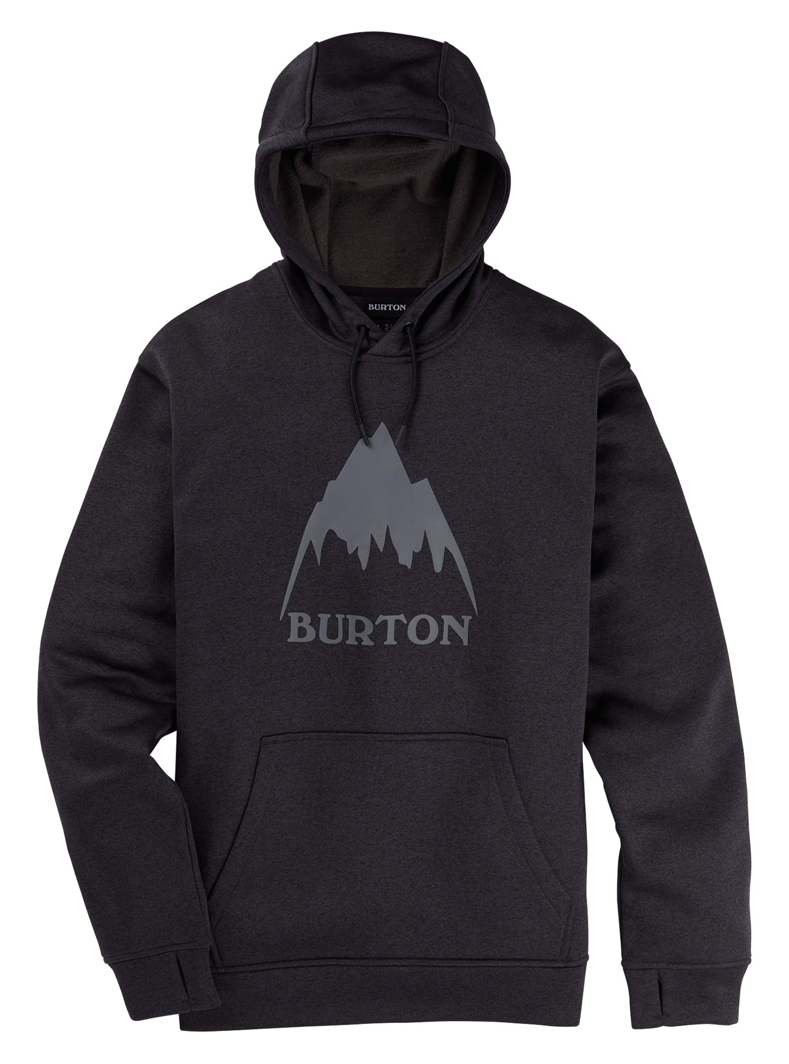Burton Mens Oak Pullover, True Black Heather New, Large