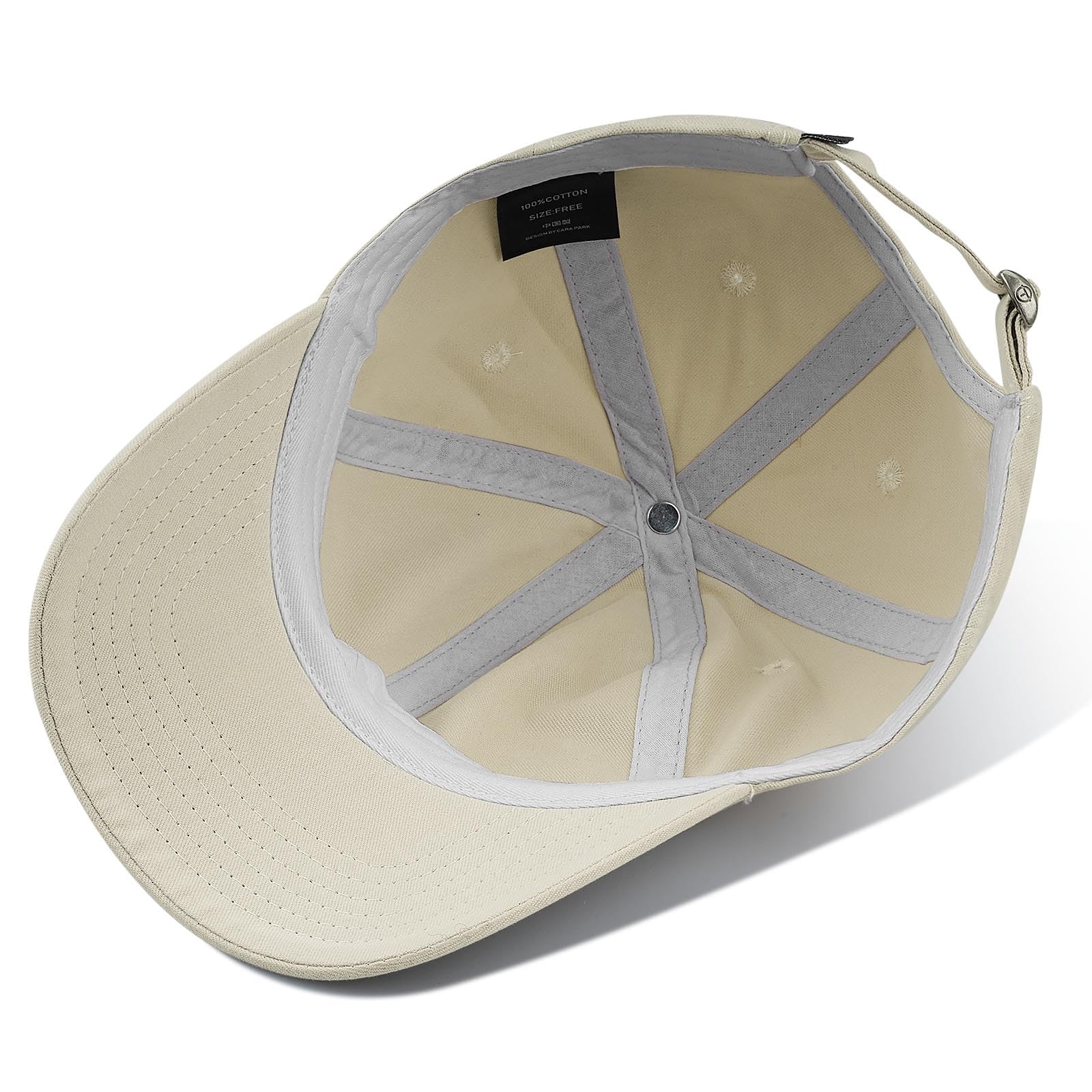 Clakllie Cooling Trucker Hat Low ProfileBaseball Cap Curved Brim Dad Hat Casual Plain Hip Hop Hat Snapback Cotton Hat,Beige