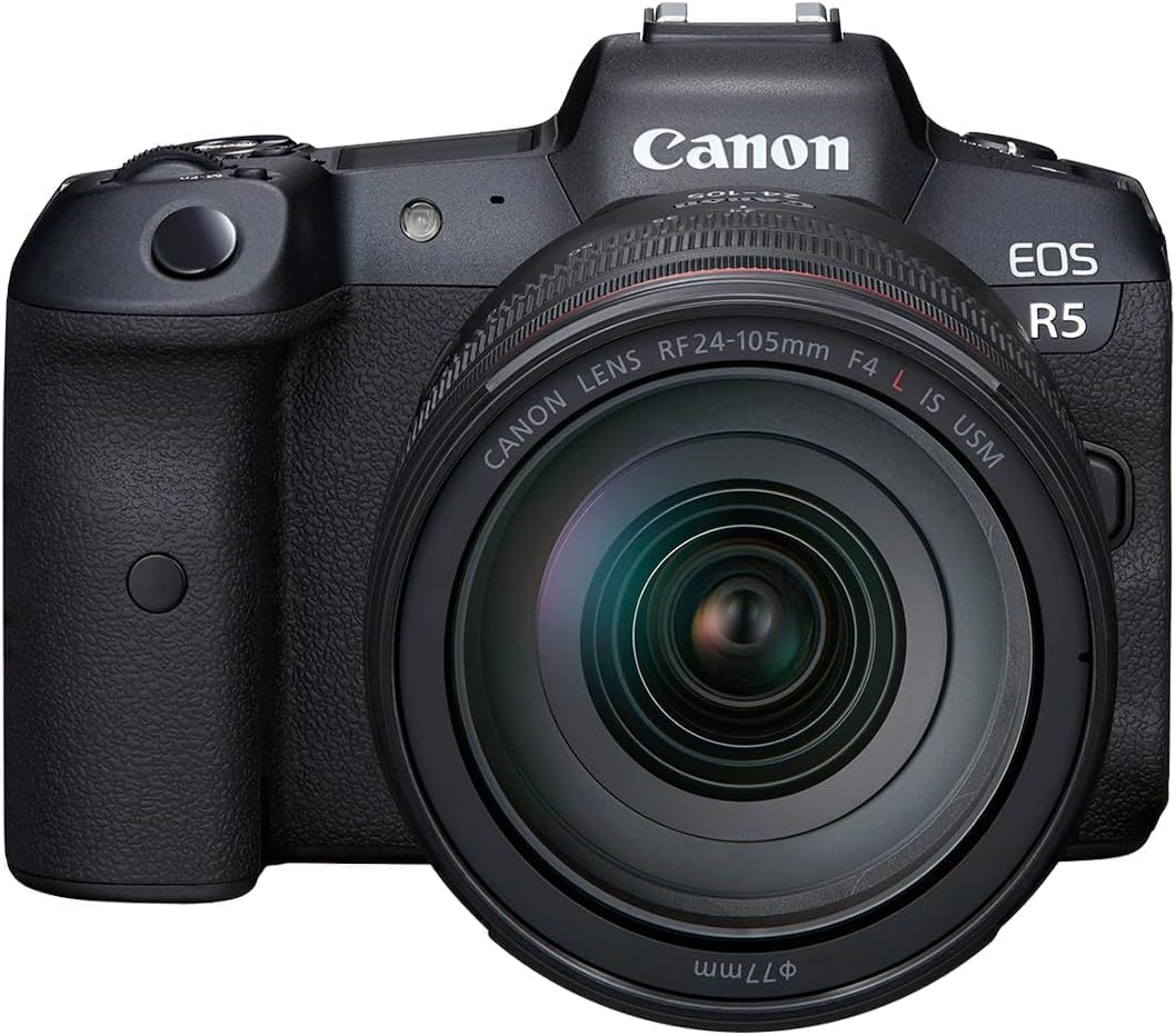 Canon EOS R5 Mirrorless Digital Camera with 24-105mm Lens Bundle Kit with BG-R10 Battery Grip and Advanced Accessories | (4147C013 + 4365C001) | Canon eos r5