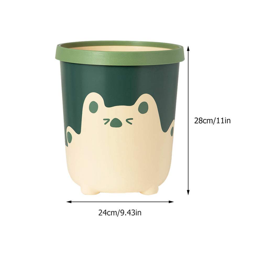 Hemoton 1pc Cartoon Trash Can Plastic Trash Can with Lid Plastic Garbage Bin Plastic Trash Container Kitchen Trash Bin Bathroom Plastic Garbage Can Plastic Pp Small Trash Can Office Mini