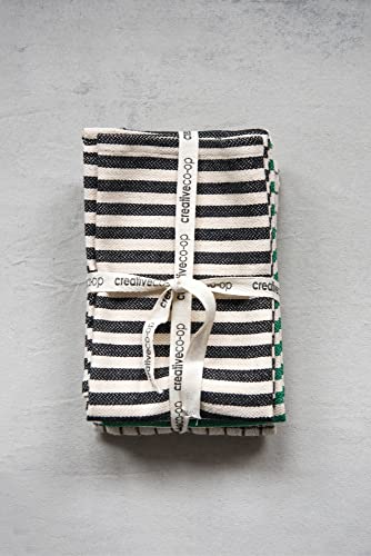 Creative Co-Op Striped Cotton (Set of 3 Pieces) Tea Towels, Multicolored