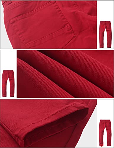 Match Men's Casual Straight Pants#8140 (4XL/40,8140 Red)