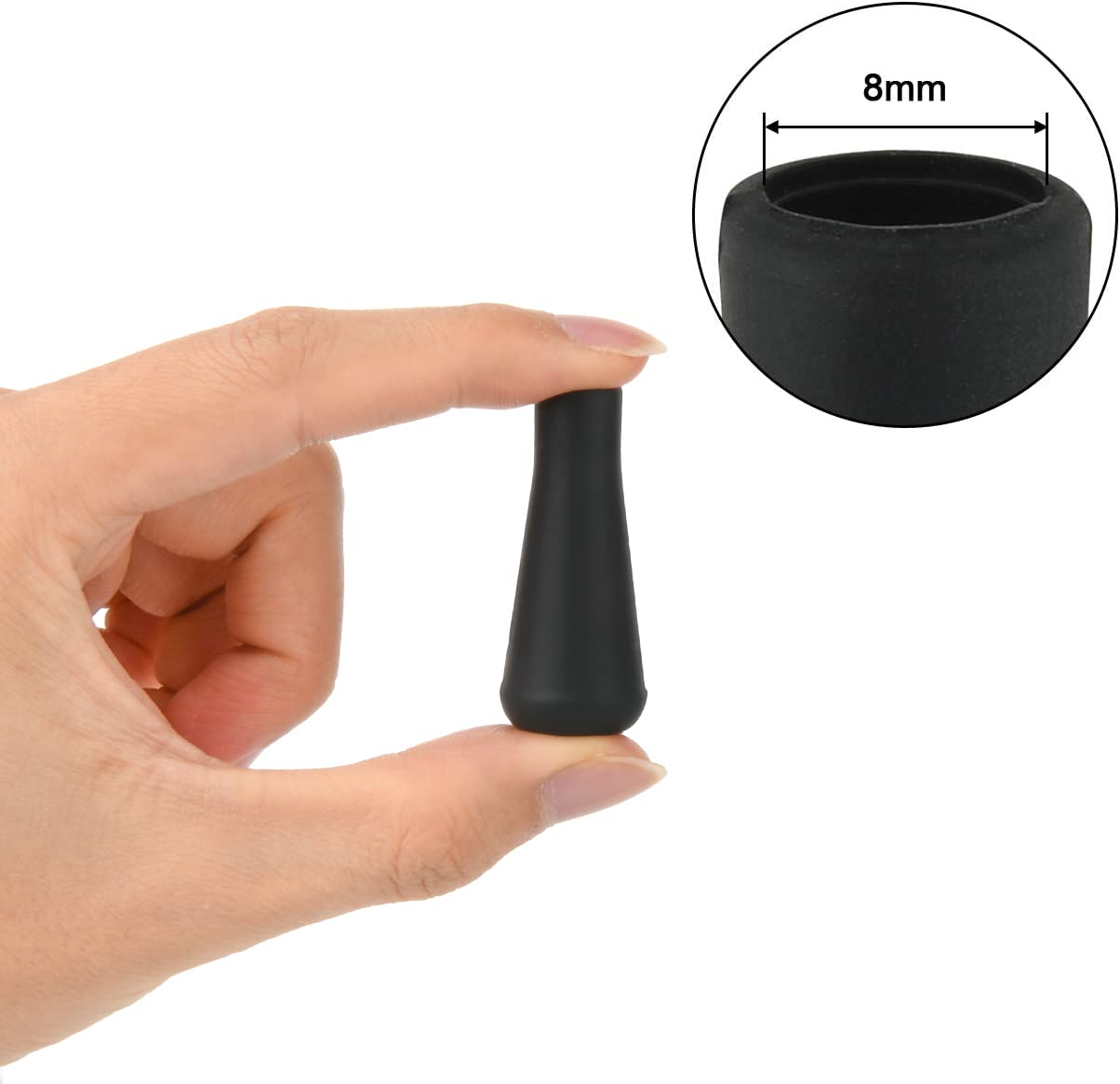 Bluecell 10pcs Black Color Soft Rubber Arrowheads Archery Hunting Game Practice Safety Arrow Tips