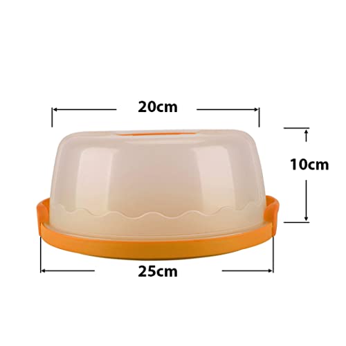KUYYFDS Portable Cake and Cupcake Carrier/Storage Container,10.4 Diameter, Translucent Dome, for Transporting Cakes, Cupcakes, Pies, or Other Desserts Purple Cake Carriers