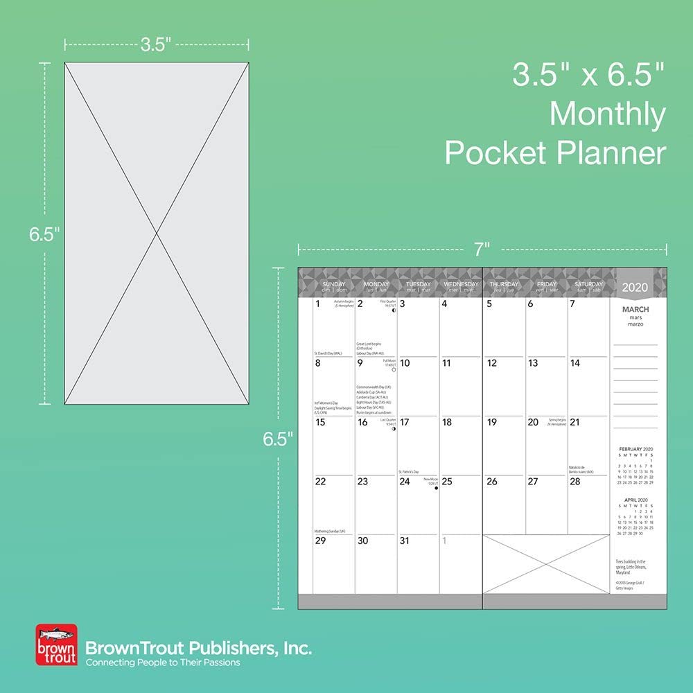 BrownTrout, Yoga Puppies Pocket Planner 2020