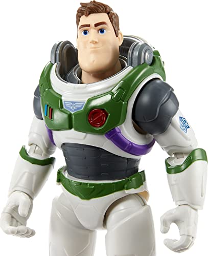 Mattel Lightyear Toys 12-in Action Figure with Accessories, Buzz Lightyear with 4 Gear Up Accessories