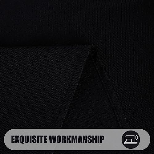 smiry Rectangle Table Cloth, Waterproof Stain Resistant Polyester Tablecloth, Decorative Washable Fabric Table Cover for Dining, Buffet, Parties and Outdoor, 60x84, Black