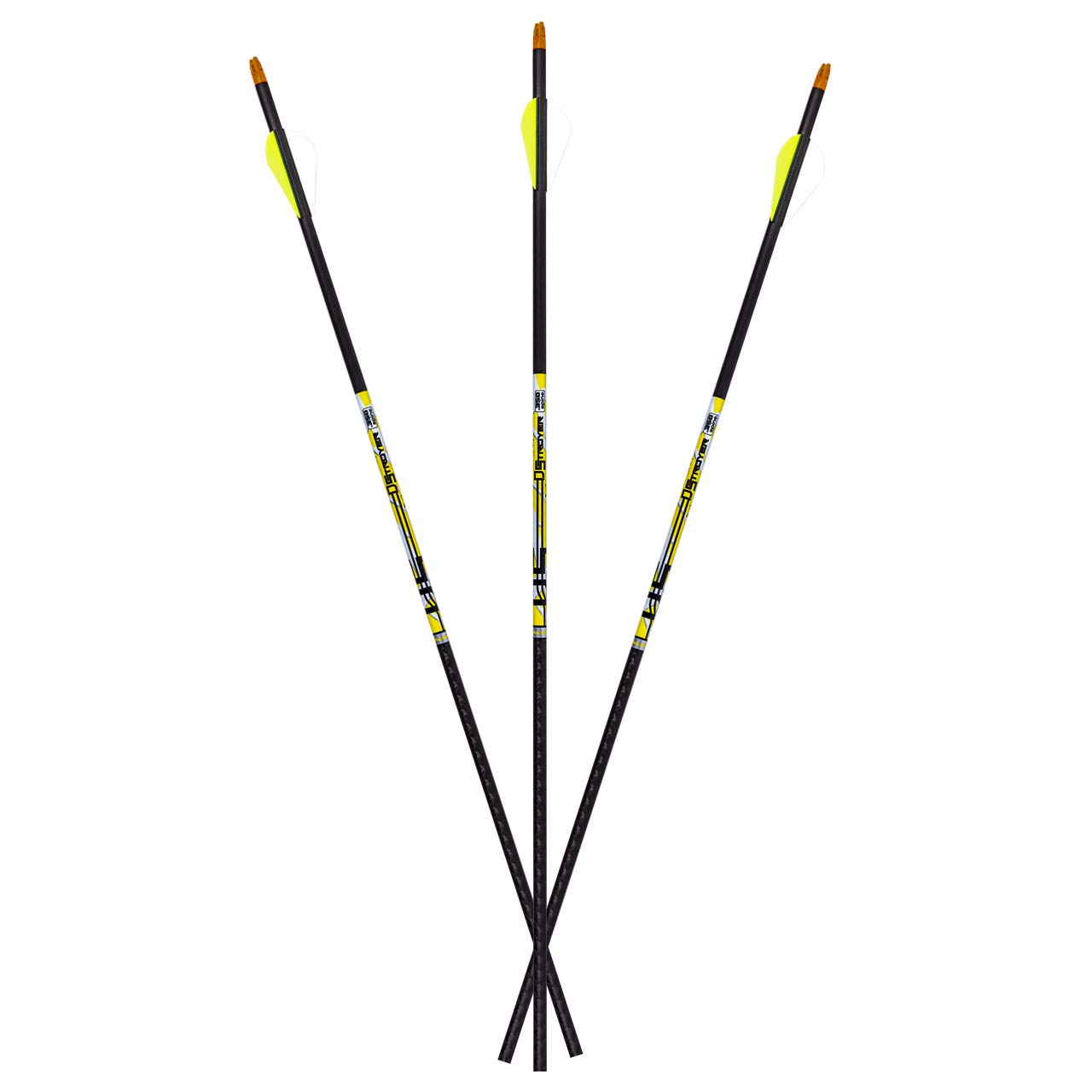 Carbon Express D-Stroyer Hunting Arrow Shafts, 12-Pack, High Modulus Carbon Weave, Dual Spine Weight Forward Technology, Laser Checked, Length 31.5β - 350, 400, or 500 Spine