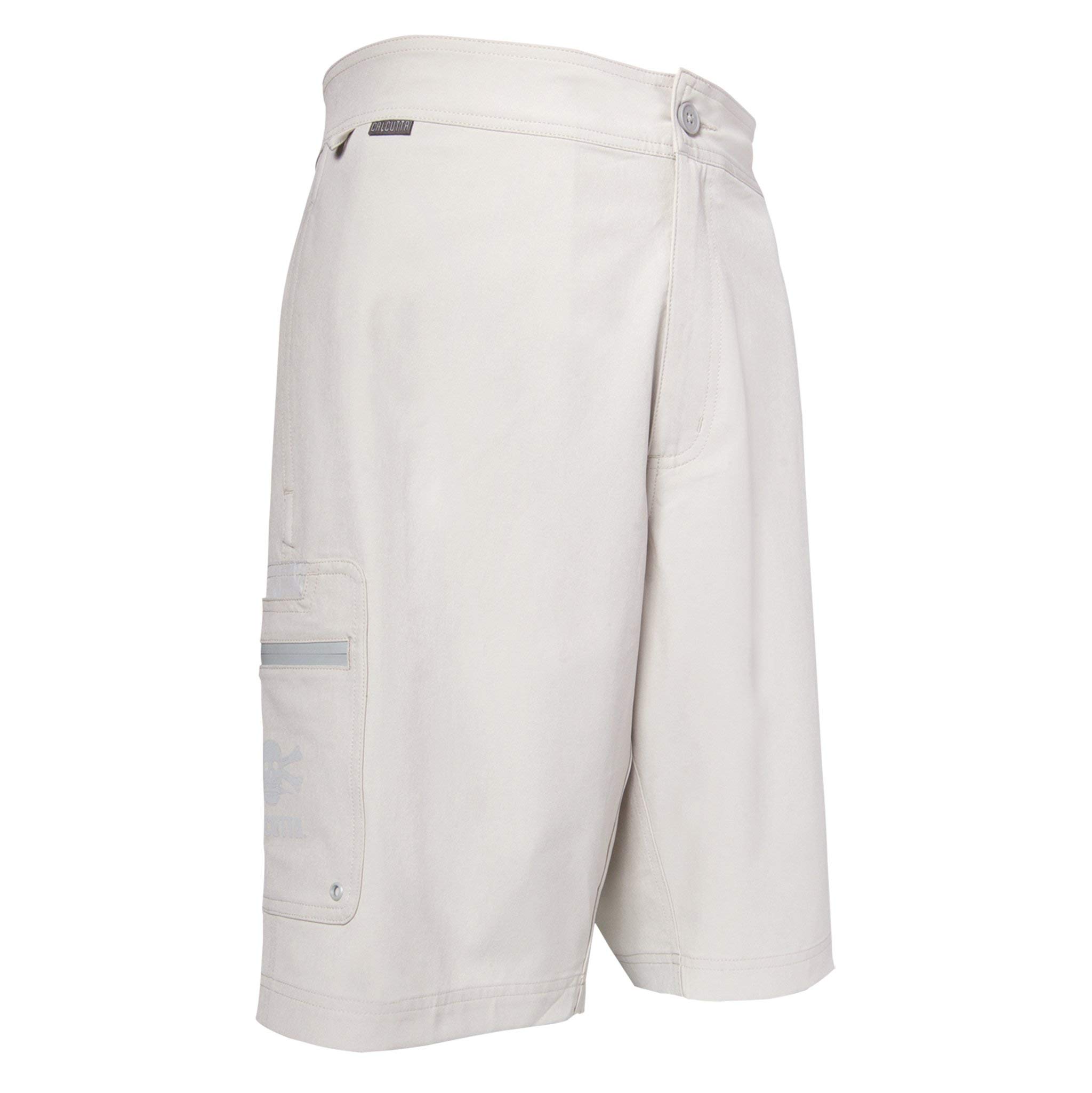 Calcutta Men’s Hybrid Fishing Board Shorts, Khaki, Size 36