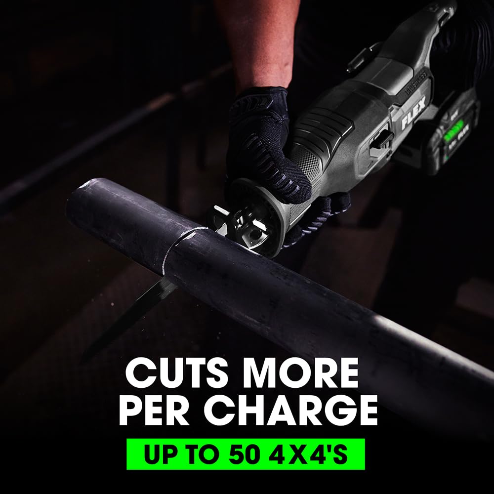 FLEX 24V Brushless Cordless Reciprocating Saw Kit with 5.0Ah Lithium Battery and 160W Fast Charger - FX2271-1C
