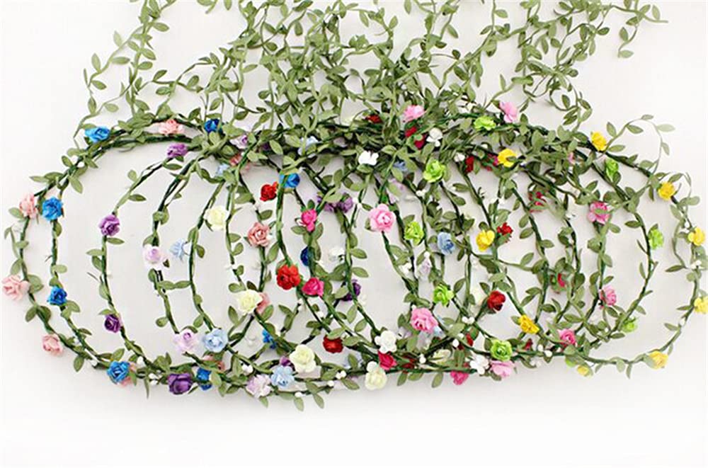 Patty Both Artificial Vines,Artificial Eucalyptus Leaf Vine DIY Craft Botanical Greenery for Hanging Plant Home Kitchen Garden Wedding Wall Decor (Green,32ft)