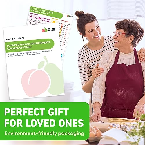 Kitchen Conversion Chart Magnet - Imperial & Metric to Standard Conversion Chart Decor Cooking Measurements for Food - Measuring Weight, Liquid, Temperature - Recipe Baking Tools Cookbook Accessories