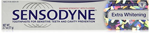 Sensodyne Toothpaste for Sensitive Teeth and Cavity Prevention, Maximum Strenth Extra Whitening 2.7 oz (3 Pack)