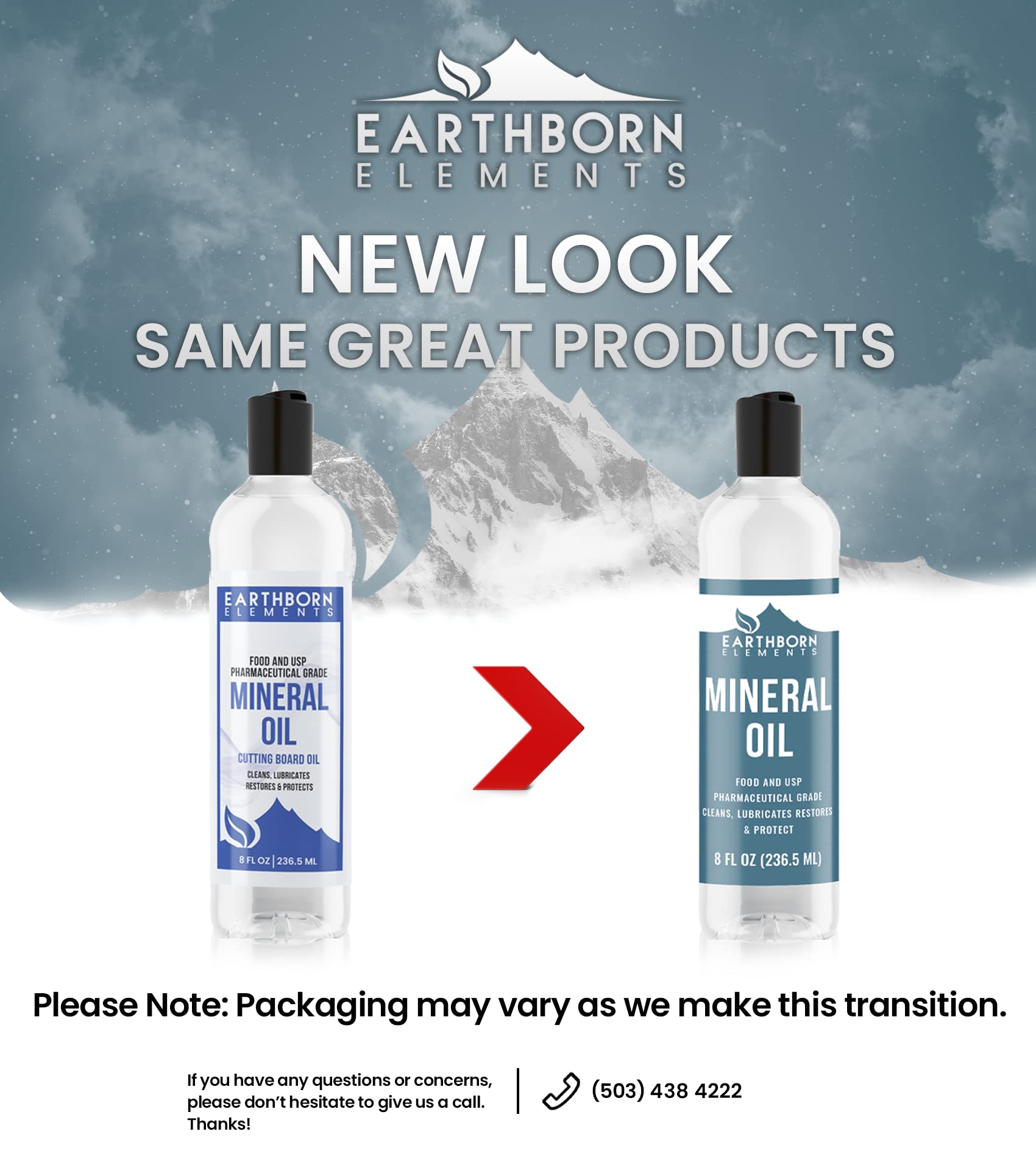 Earthborn Elements Mineral Oil 8 fl oz, Pure & Undiluted, No Additives Clear